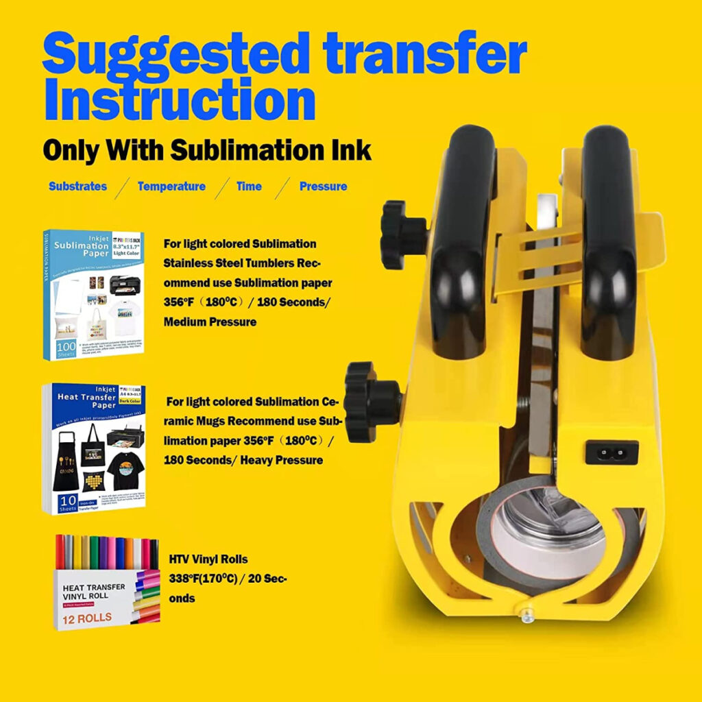 EnjoyColor Portable Tumbler Heat Press Machine – Professional Tumbler ...